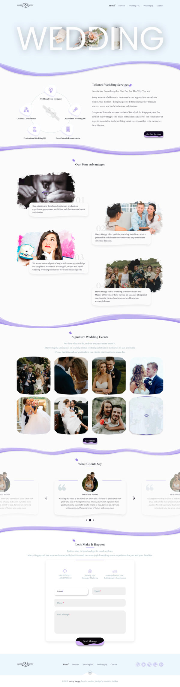 UI/UX Design for a wedding site | Skillmill