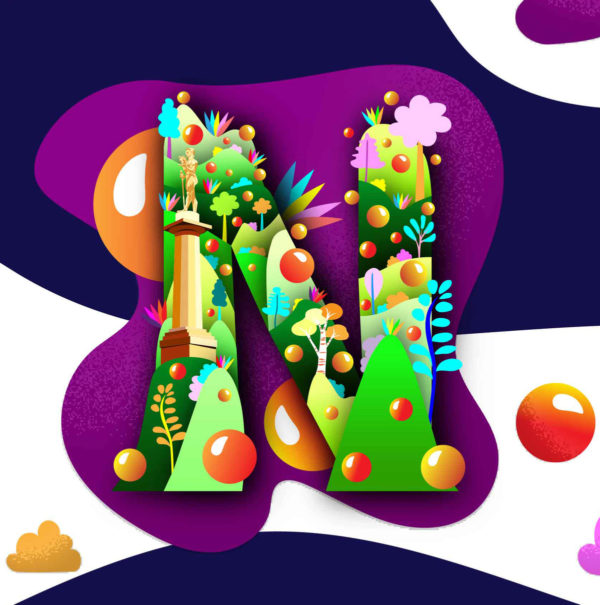 Typography illustration "DESIGN" | Skillmill