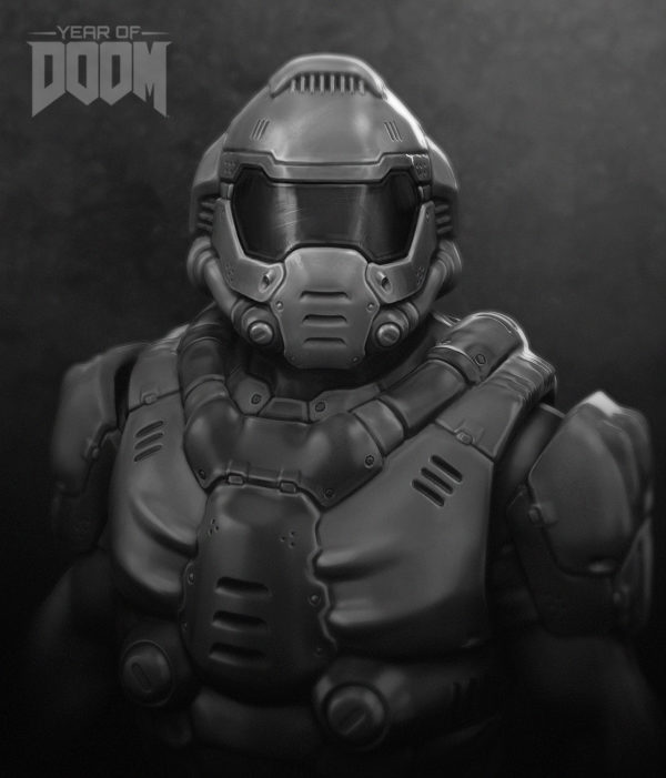 DOOM Marine (The Doomguy) fan-art redesign (portrait) | Skillmill