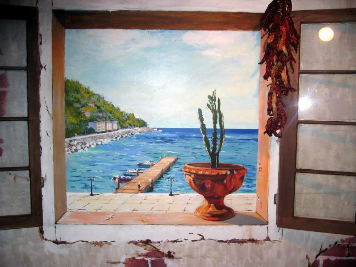 View Through A Window Painting